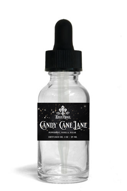 Candy Cane Lane - Diffuser Oil - Two Size Options – Dixie Grace Candle ...